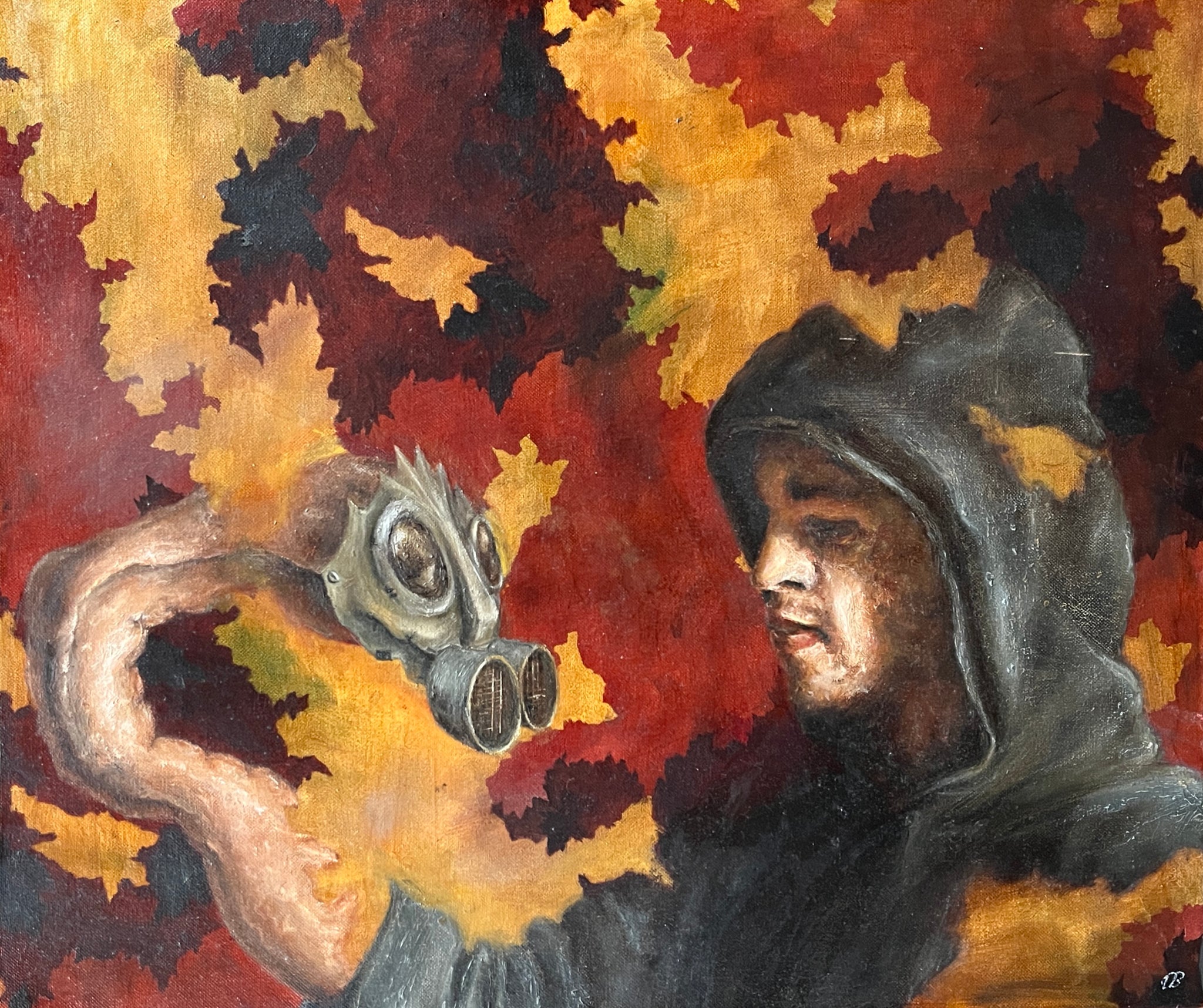 AllArtWorks | David Besteman - Self portrait with Gas Mask